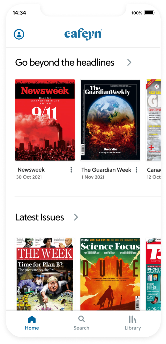 Cafeyn - Subscription to online magazines