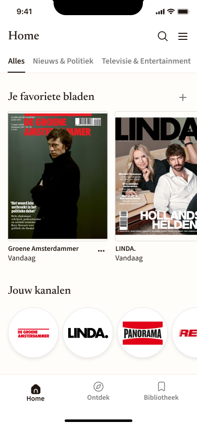 iphone screen of website Cafeyn